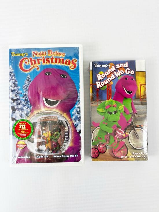Media | 2 Sealed Barney Vhs Barneys Night Before Christmas Round And ...